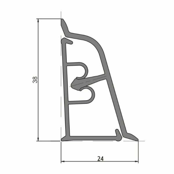 Плинтус для столешницы 38мм — фото 1