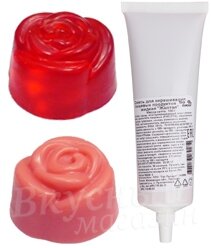 Краска Розовая гелевая жидкая Топ продукт, 100 гр. (Набор из 5 шт.)