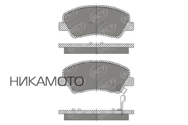 SCT GERMANY SP667 колод. торм. задн. HYUNDAI SOLARIS 10-/12-/KIA RIO III 11-/12-