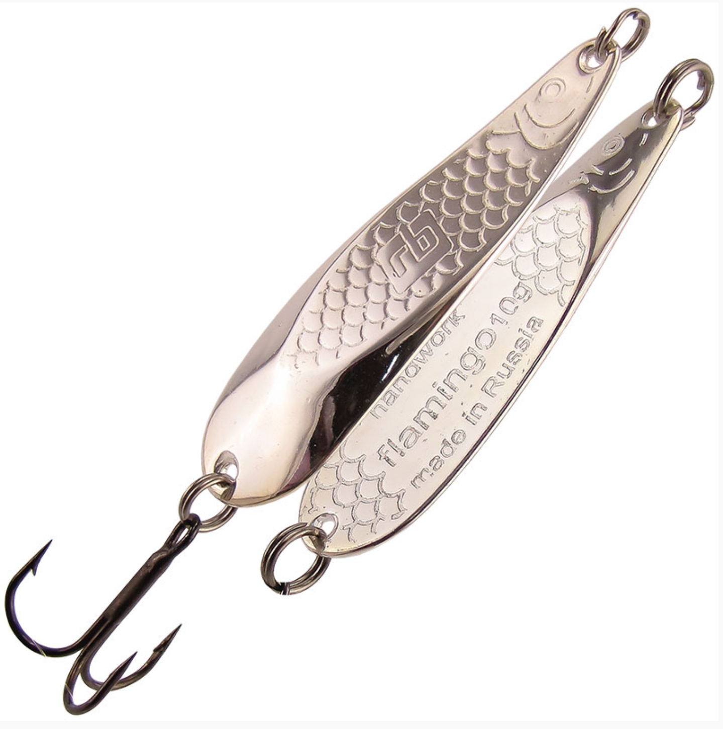 Блесна из латуни RB (Русская Блесна) Фламинго 21г - 01, 69mm