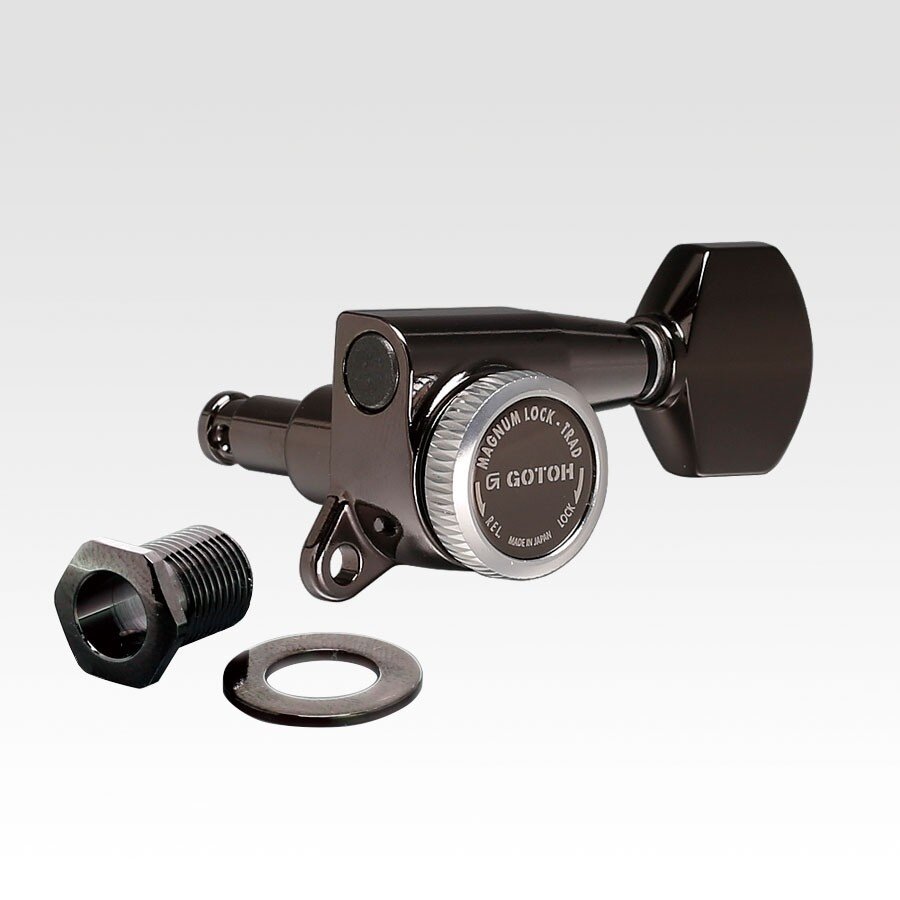 Колки 6 в линию локовые GOTOH SG381-MGT-07, черные