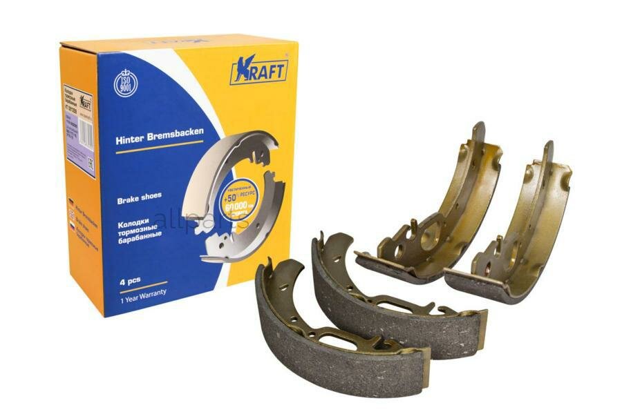 KRAFT KT091359 комплект барабанных торм. Колодок 1118