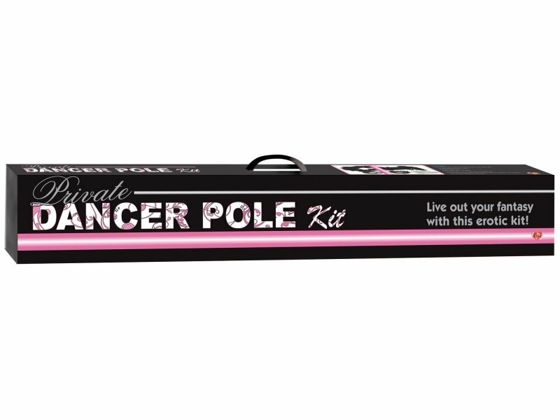Комплект для стриптиза Topco Sales Private Dancer Pole, черный, розовый, 2,2-2,7 метра — фото 1