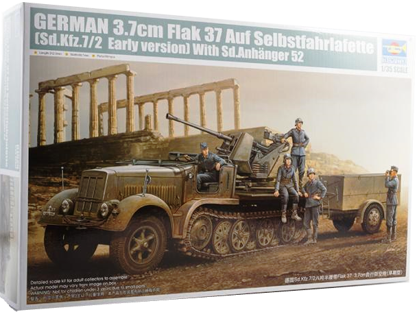 Сборная модель 37-мм Flak37 на Sd Kfz 7/2 (ранняя) (1/35) Trumpeter 01525