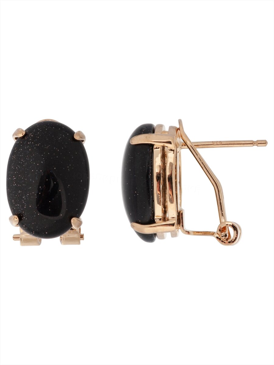 Серьги, авантюрин