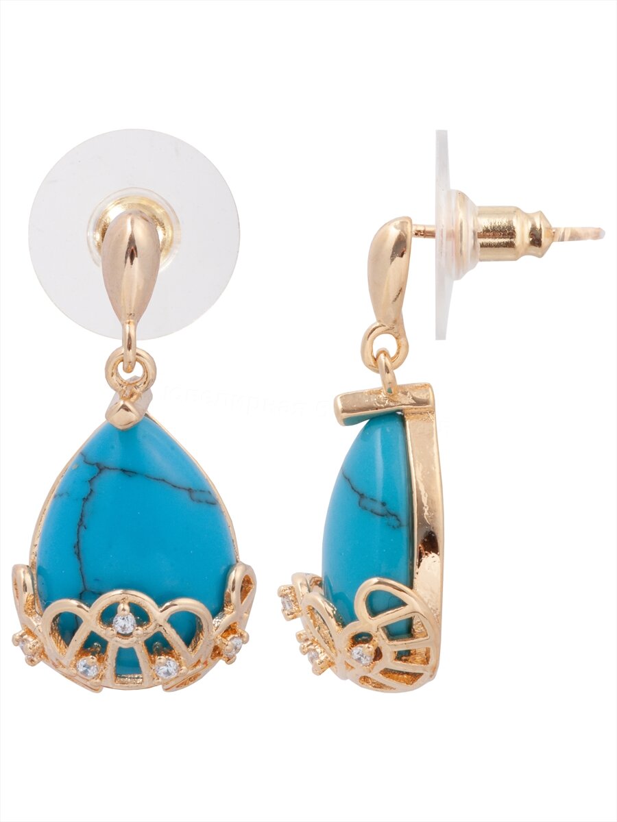 Серьги, бирюза