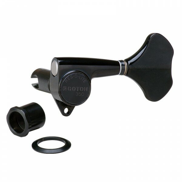 Колки 4 в линию для бас-гитары облегченные GOTOH GB350, черные