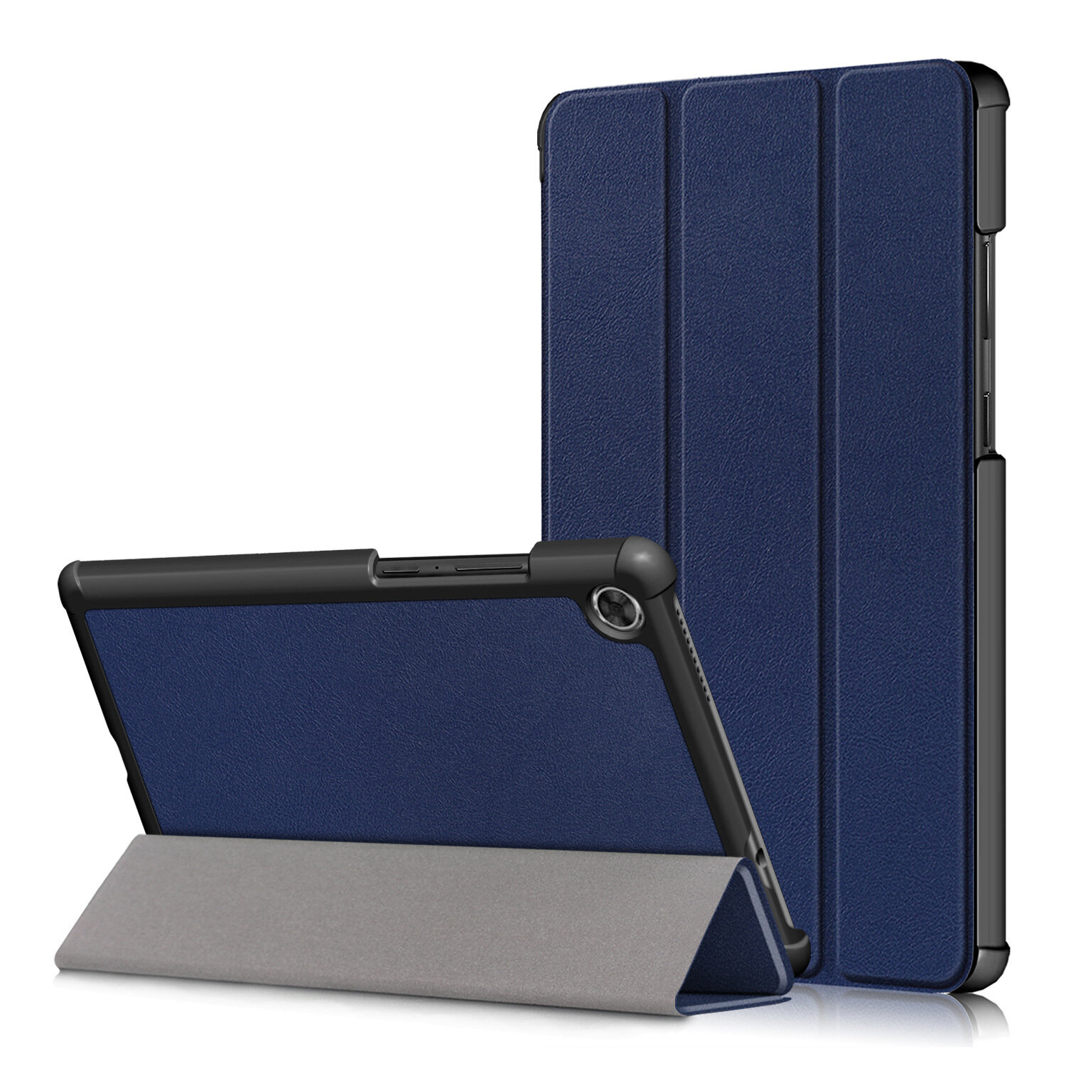 Чехол-обложка MyPads для Lenovo Tab M8 TB-8505F/X тонкий умный кожаный на пластиковой основе с трансформацией в подставку синий