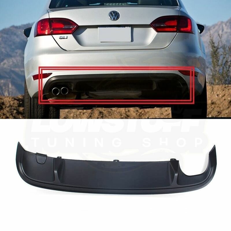 VW Jetta 6 дорестайлинг 2010-2014 диффузор спойлер заднего бампера GLI стиль
