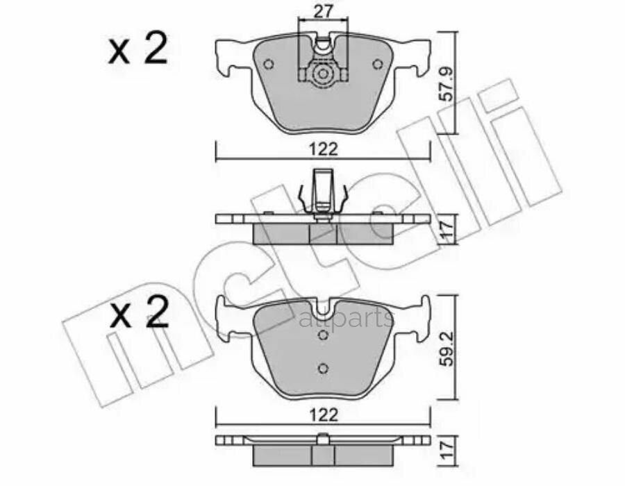 METELLI 22-0644-0 Колодки тормозные