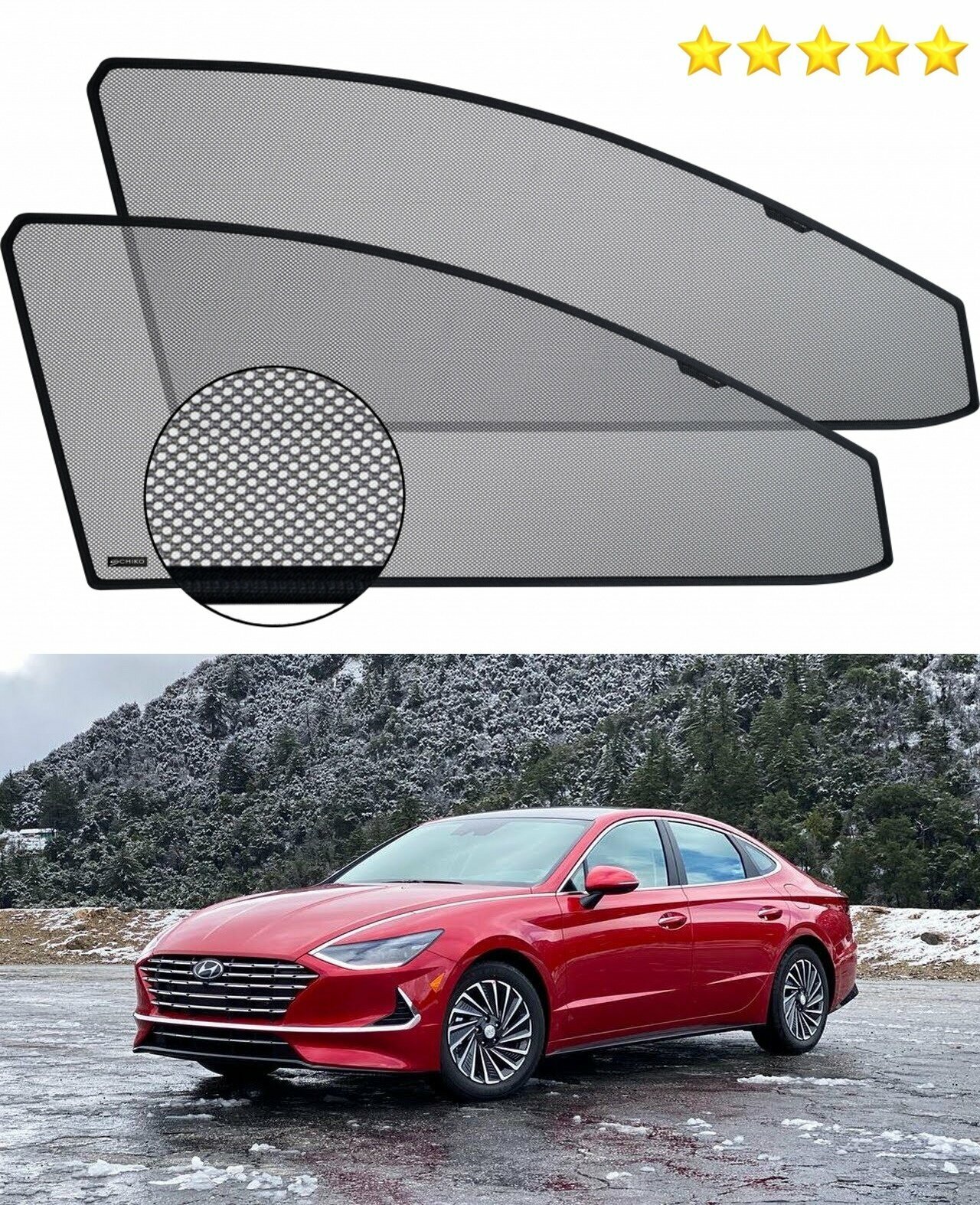 Солнцезащитный экран шторки на автомобиль Hyundai Sonata Хундай Соната (DN8 2019-н. в.)
