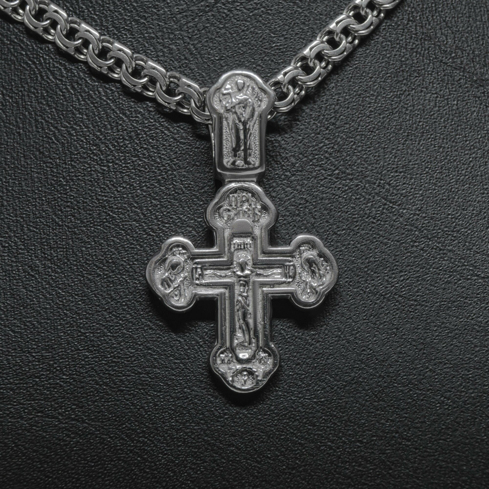 Крестик, серебро, 925 проба, родирование