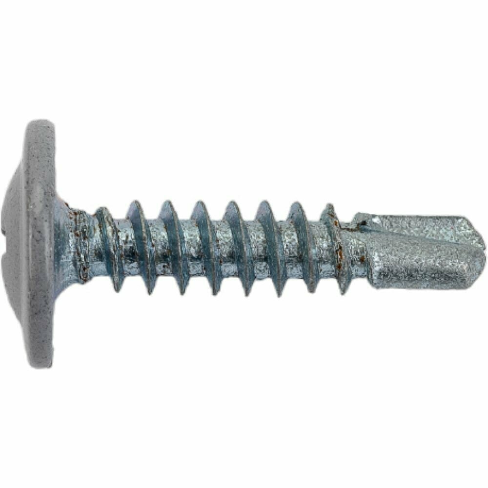 Саморез с прессшайбой и сверлом качественный крепеж 4,2/19 ral7004 серая (250 шт.) 0300263