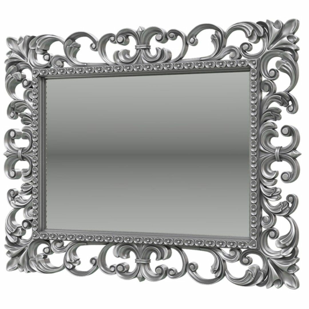 Зеркало Нова, квадратное, настенное, серебристое, 95x75x6 см