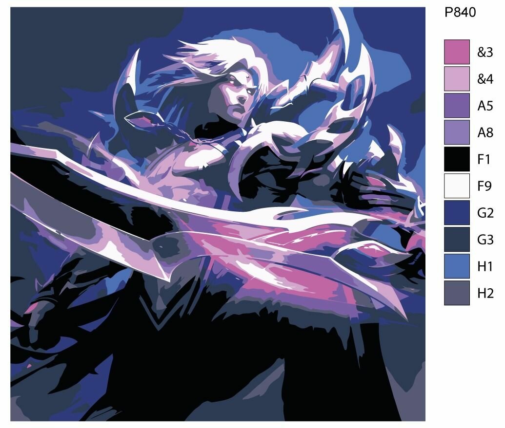 Детская картина по номерам P840 "Игра Mobile Legends. Мартис" 30x30