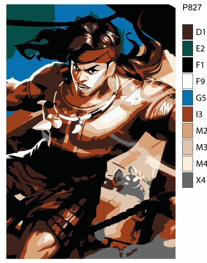 Детская картина по номерам P827 "Игра Mobile Legends. Лапу-Лапу" 20x30