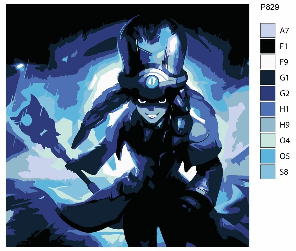 Детская картина по номерам P829 "Игра Mobile Legends. Харли" 30x30