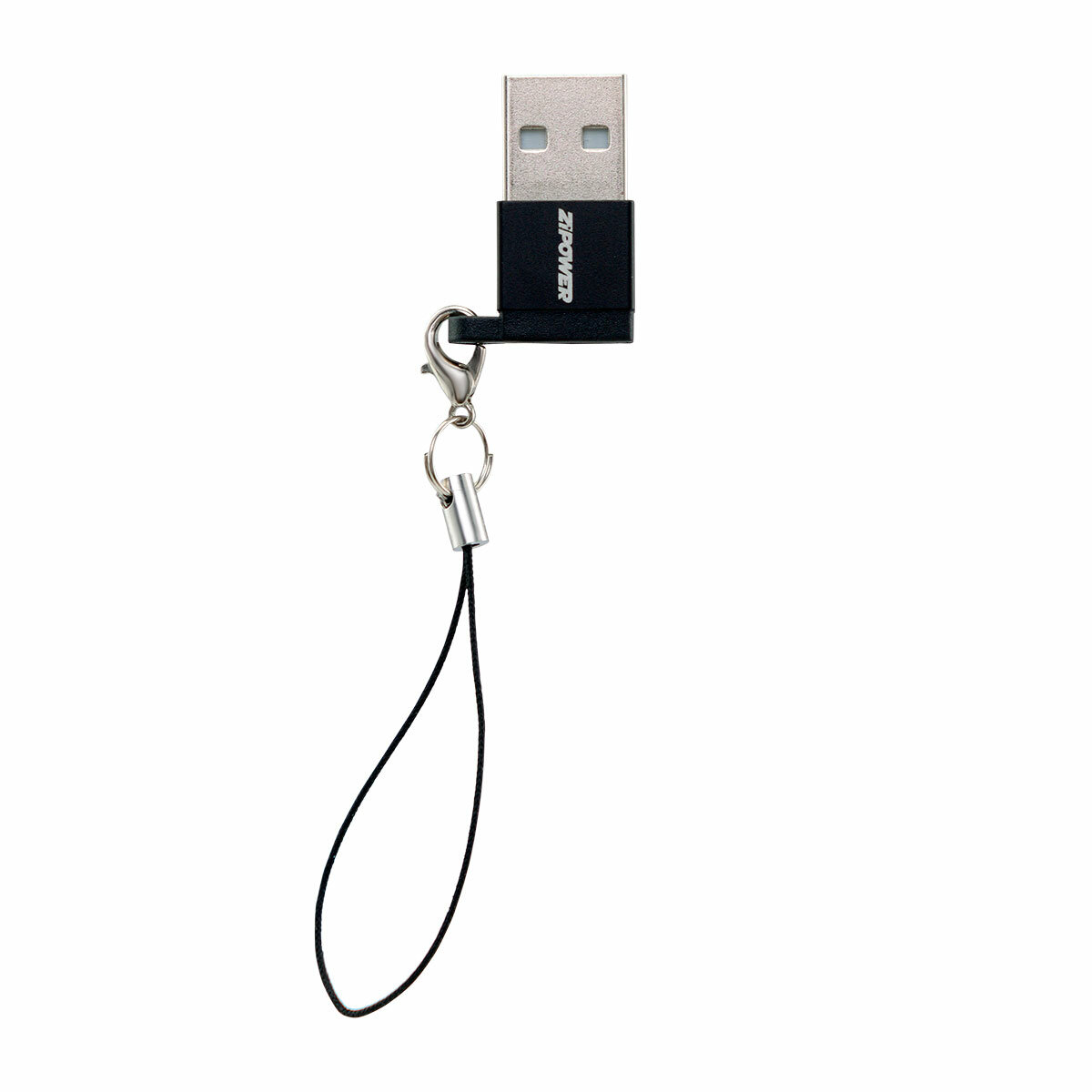 Адаптер с USB A на Type-C, 3 A быстрая зарядка, передача данных 480 Мбит/с, черный, ZIPOWER, PM6679 — фото 1