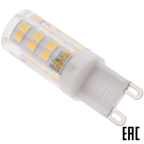 Лампа 5Вт 25770 LB-432 G9 JCD 5W 480Лм 4000К cветодиодная "капсула" холодный/белый свет Feron (4 шт. в комплекте)