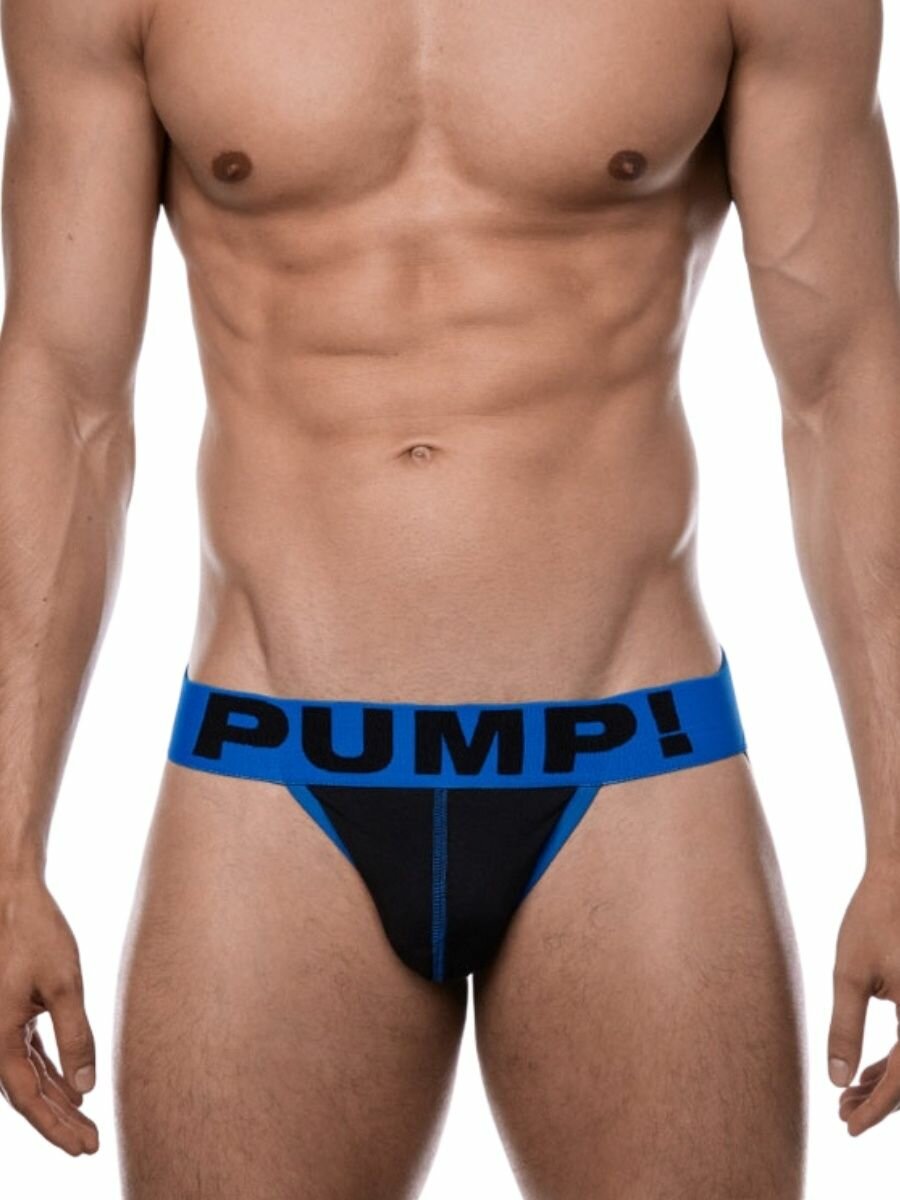 Мужские трусы джоки черные с синей резинкой PUMP! PU5106 XL (50)