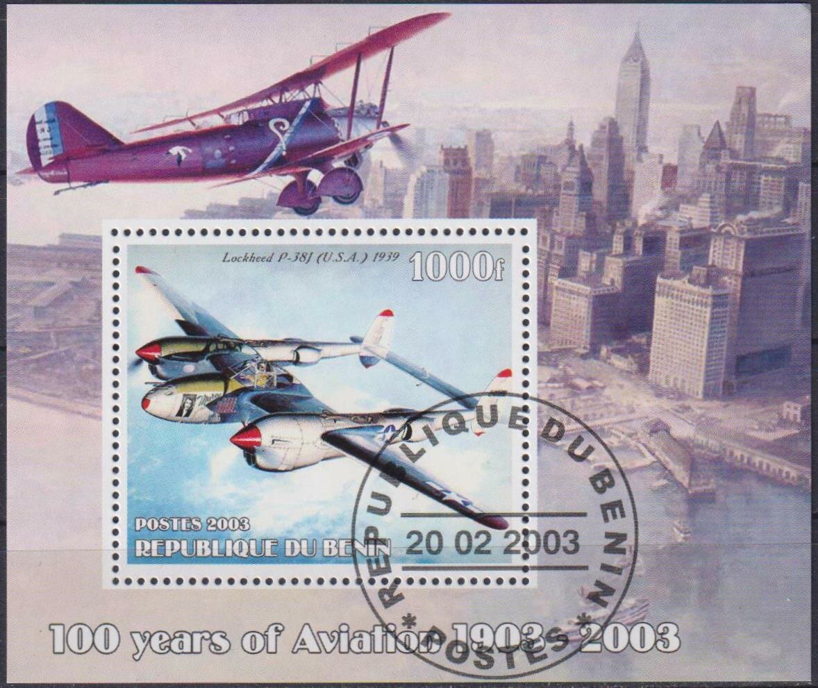 Почтовые марки Бенин 2003г. "100 лет авиации" Самолеты U