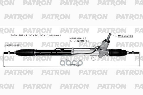 Рейка рулевая HYUNDAI SONATA VI (YF) 11- PATRON арт. PSG3132