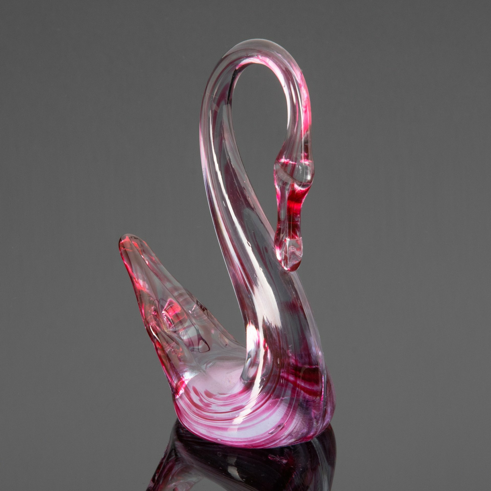 Статуэтка "Лебедь", стекло, гутная техника, Муранское стекло, Италия, 1960-1980 гг.