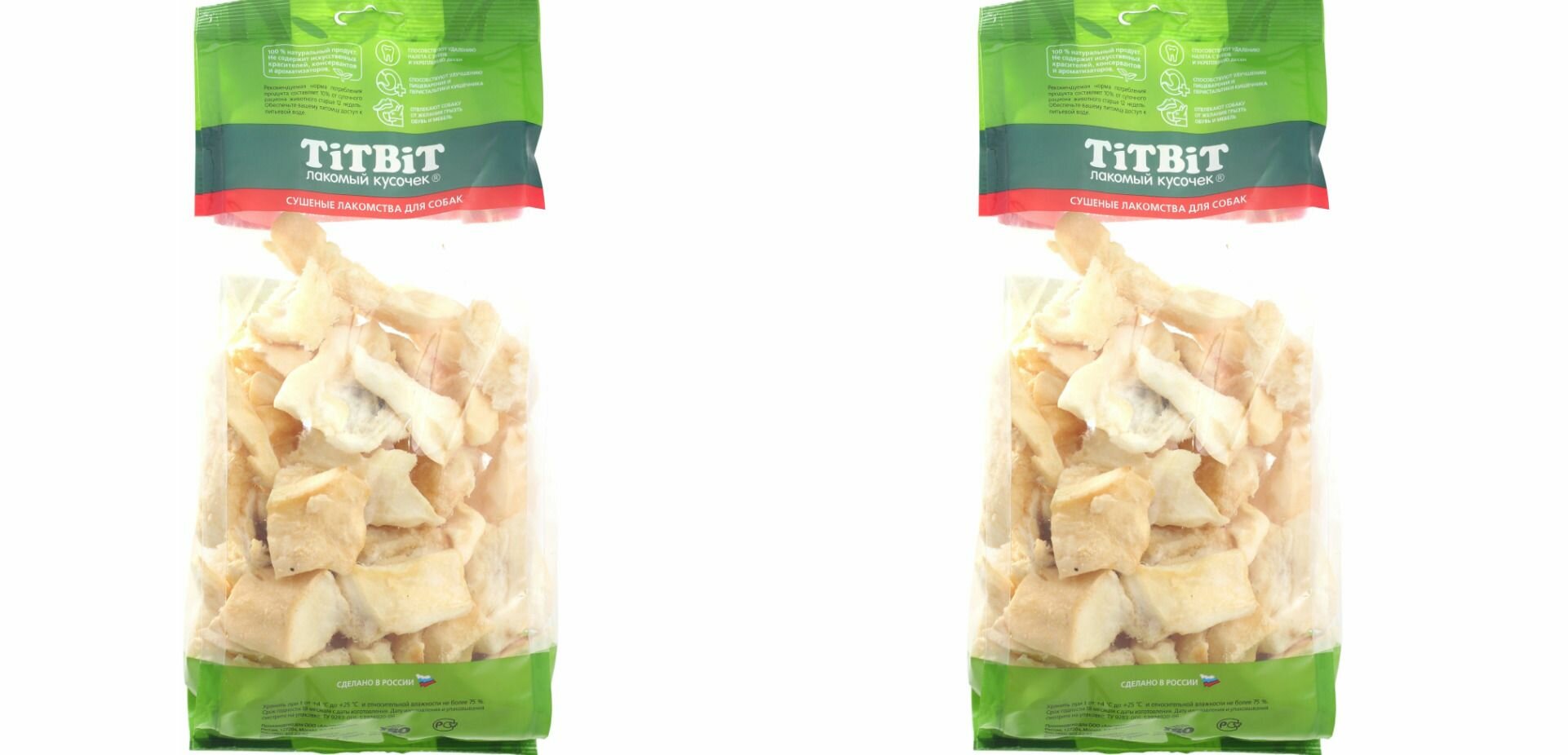 Titbit Лакомство для собак, Хрустики говяжьи, 2 шт