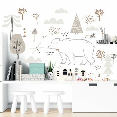 Наклейка интерьерная на стену «Сканди Мишка»