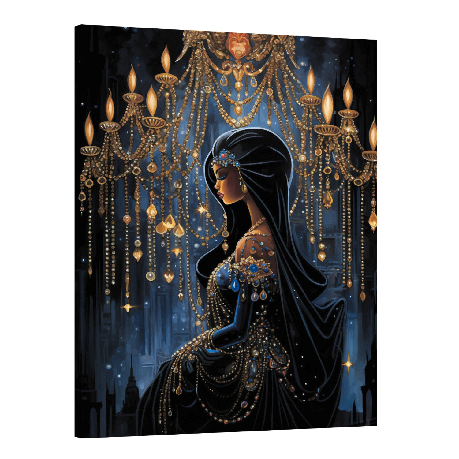 Интерьерная картина 50х70 "Принцесса в маскараде"