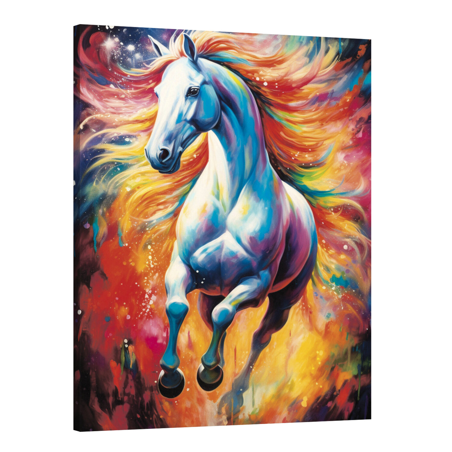 Интерьерная картина 50х70 "Белая лошадь"