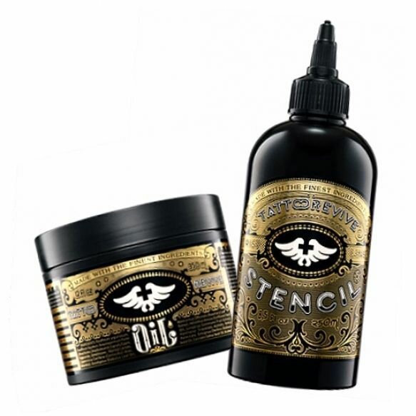 Тату комплект с трансферным гелем Set REVIVE - OIL & TRANSFER