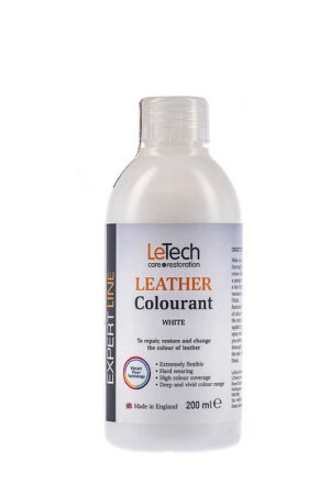LeTech Expert Line Краска для кожи (Leather Colourant) Ultra White 200мл