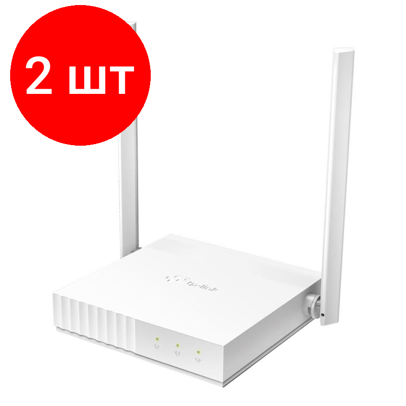 Комплект 2 штук, Маршрутизатор WI-FI TP-Link TL-WR844N N300 10/100BASE-TX белый