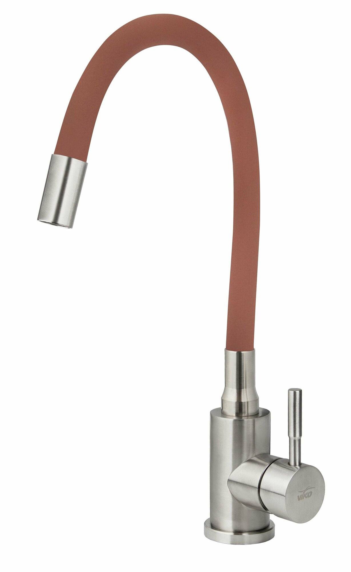 Смеситель для кухни VIKO V-4458 коричневый/серебро