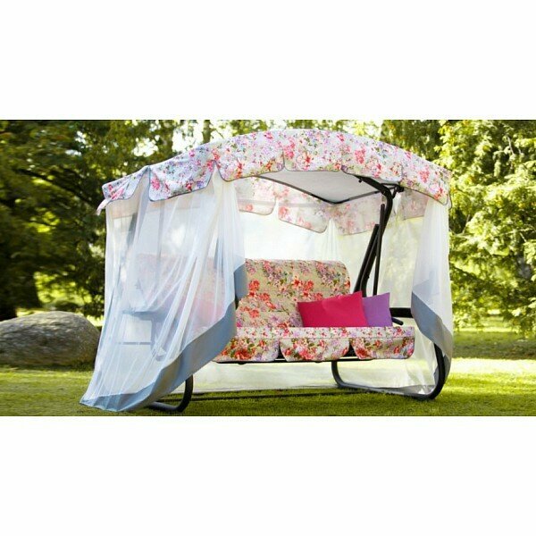 Качели с тентом трехместные OLSA Турин Премиум Flower