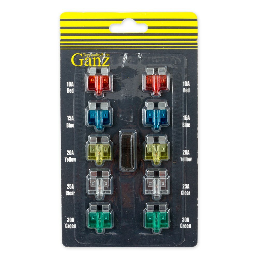 Набор предохранителей флажковых с индикатором обрыва блистер 10шт ganz grp15003