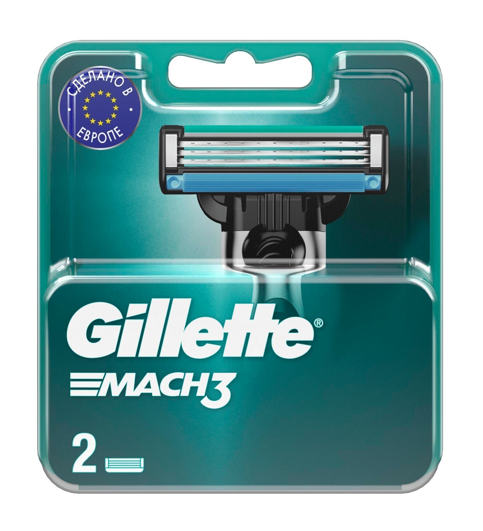 GILLETTE Кассеты для бритья Mach3, 2 шт.