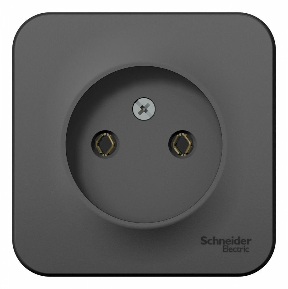 Blanca Розетка без заземления открытой установки с изолирующей пластиной, 16А , цвет антрацит