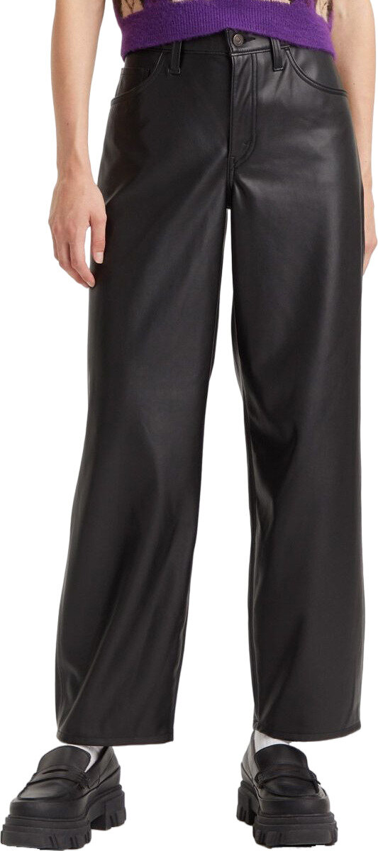 Брюки багги Women Faux Leather Baggy Dad Pants