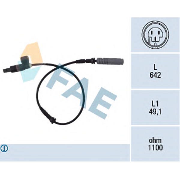 FAE 78023 (34521163027 / 34521163188 / 34521165519) датчик abs bmw