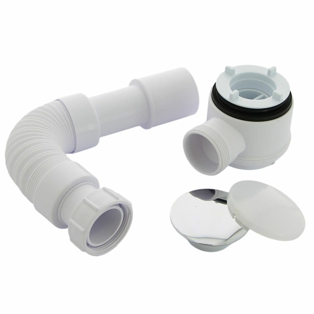 Сифон McALPINE бутылочный для поддона c раздвиж. L=300-500 мм трубой, высота 65 мм, выход 40/50, хро