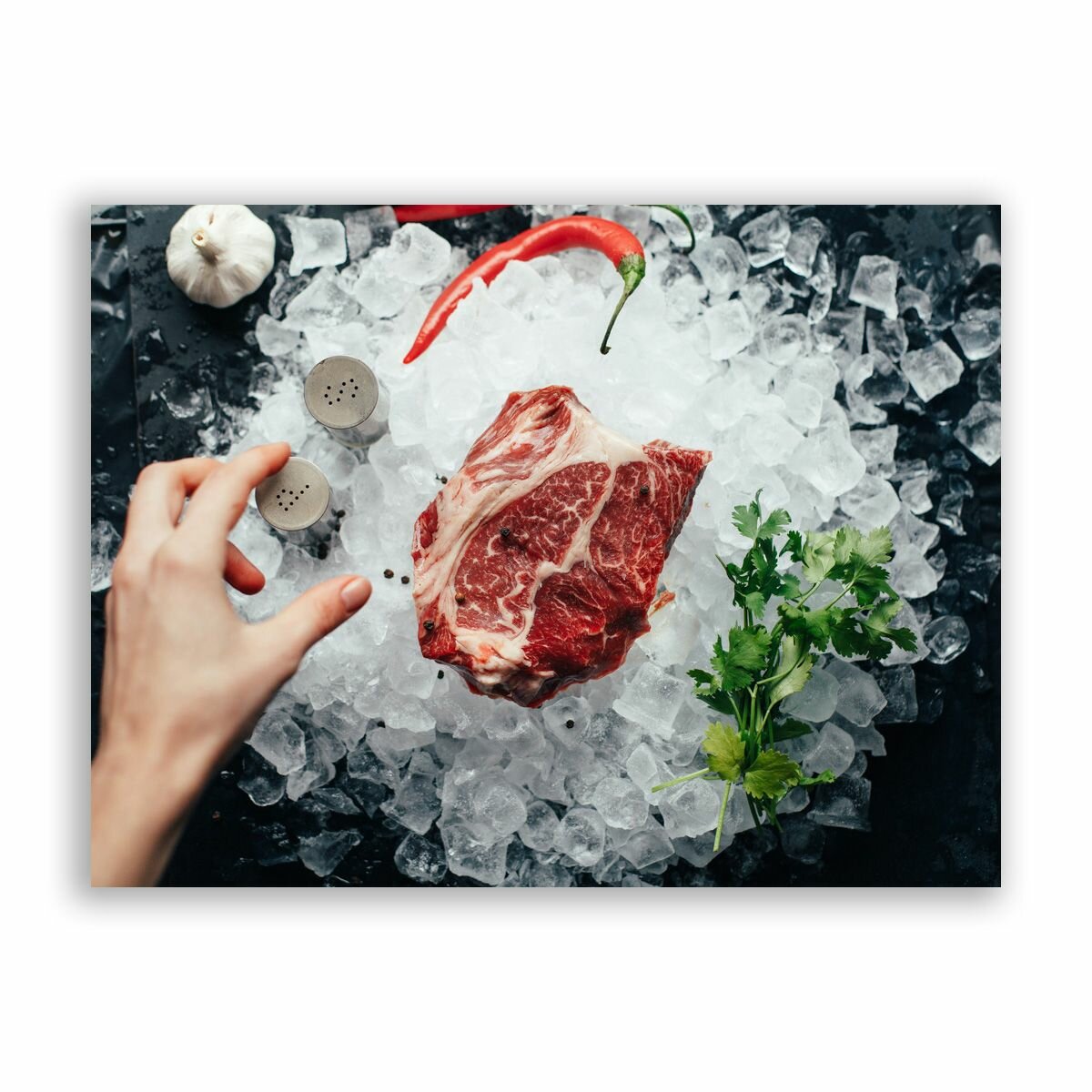Постер, плакат на бумаге / Мясо / Размер 30 x 40 см