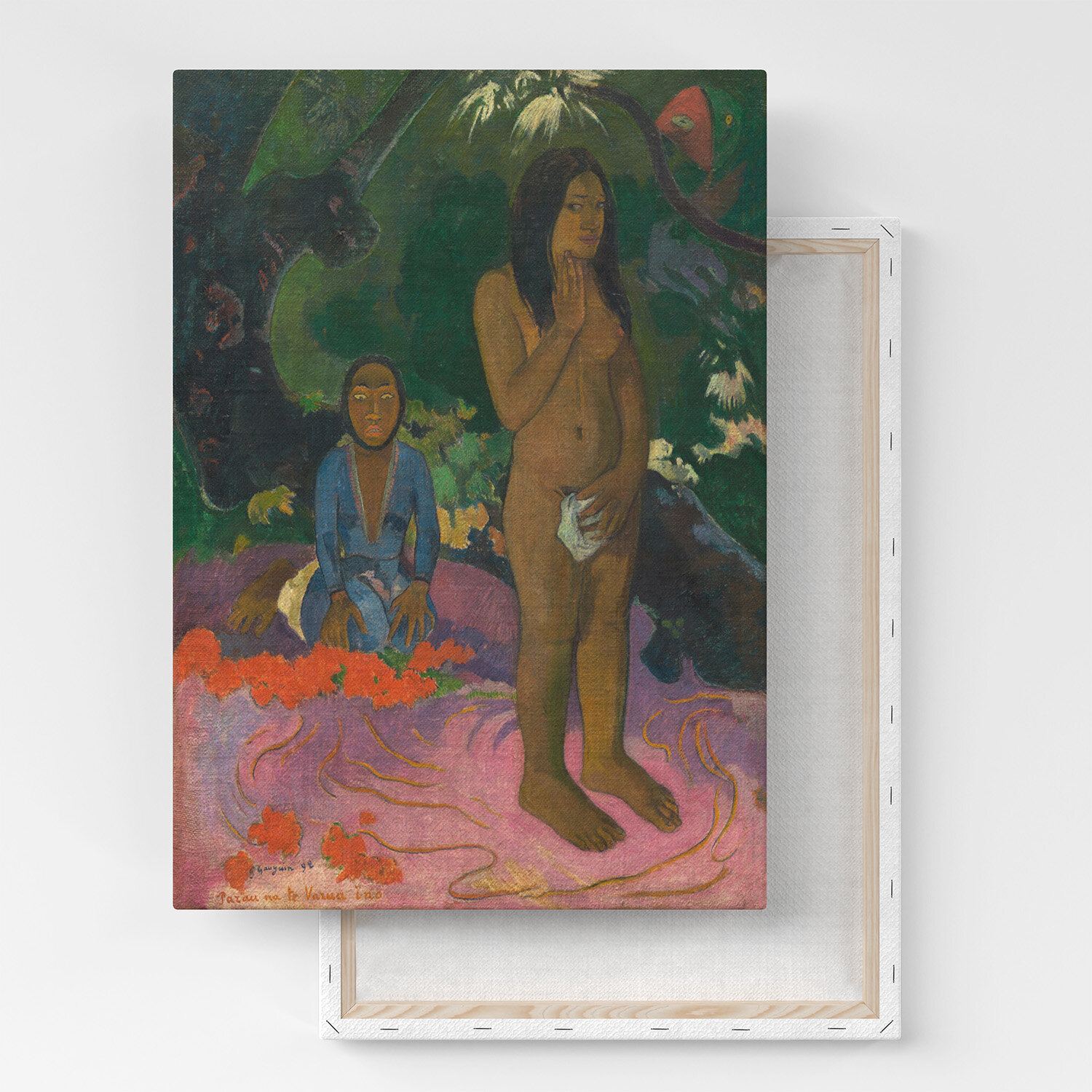 Картина на холсте, репродукция / Гоген Поль - Слова Дьявола / Размер 30 x 40 см