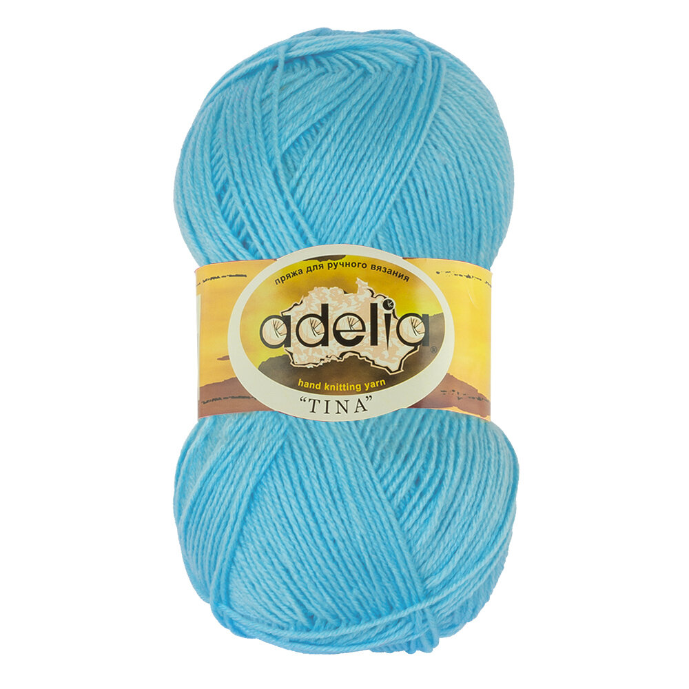 Пряжа ADELIA "TINA" 100% акрил 100 г 308 м №049 св. бирюза