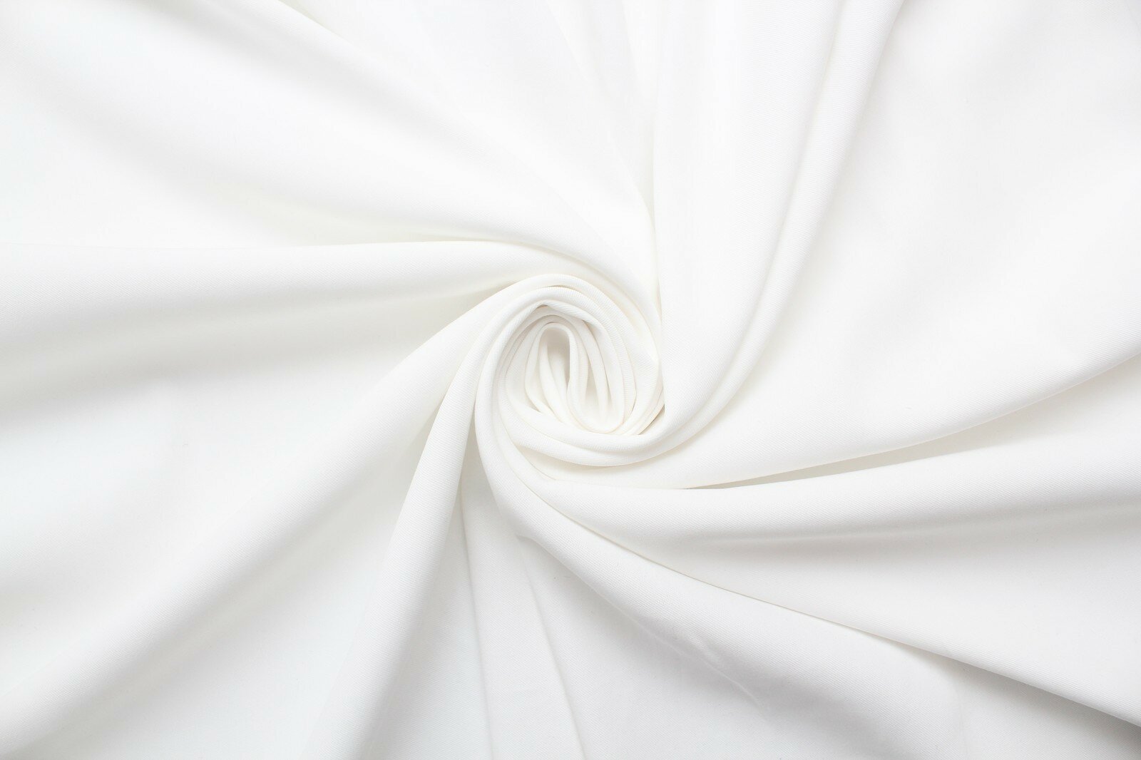 Ткань Костюмный хлопок стрейч белый, ш144см, 0,5 м