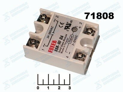 Оптореле 3-32VDC 90A/24-380VAC SSR-90DA