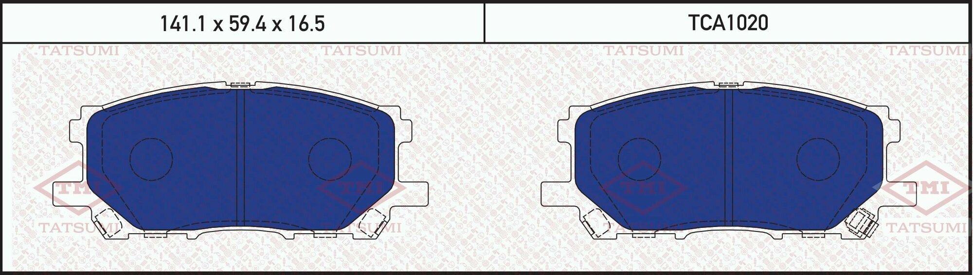 Tatsumi колодки тормозные дисковые передние tca1020