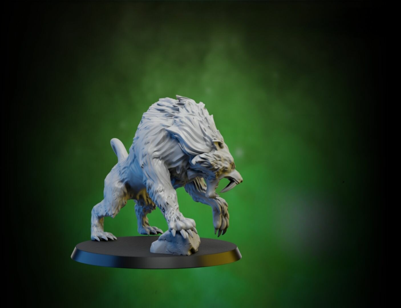 Лесной волк, дикая собака, монстр миниатюра для DnD (ДнД) и других Настольных игр (НРИ, Варгеймов или РПГ), фентези тематика