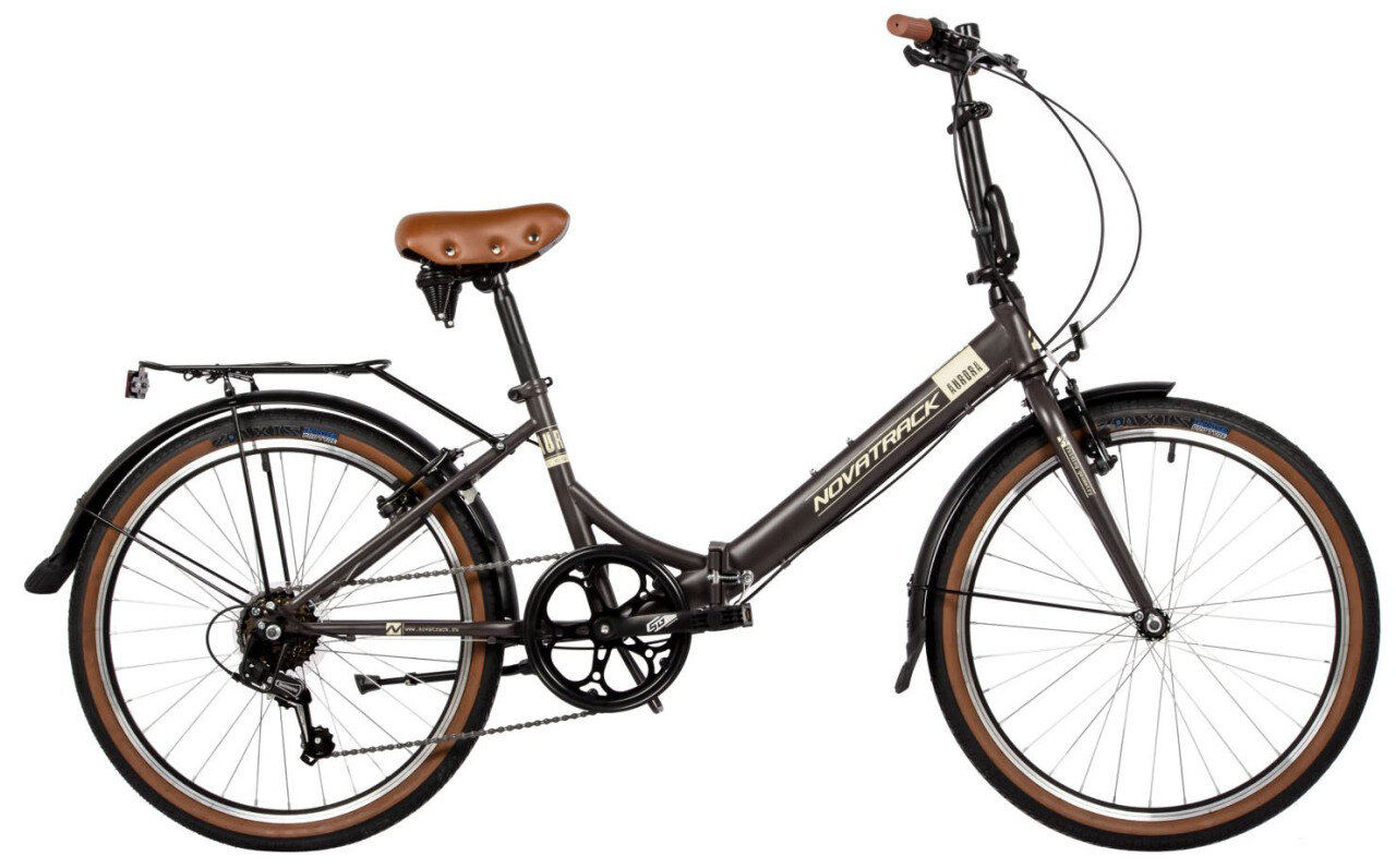 Складной велосипед Novatrack Aurora 24" 2.0 (2024) 24 Коричневый (150-180 см)